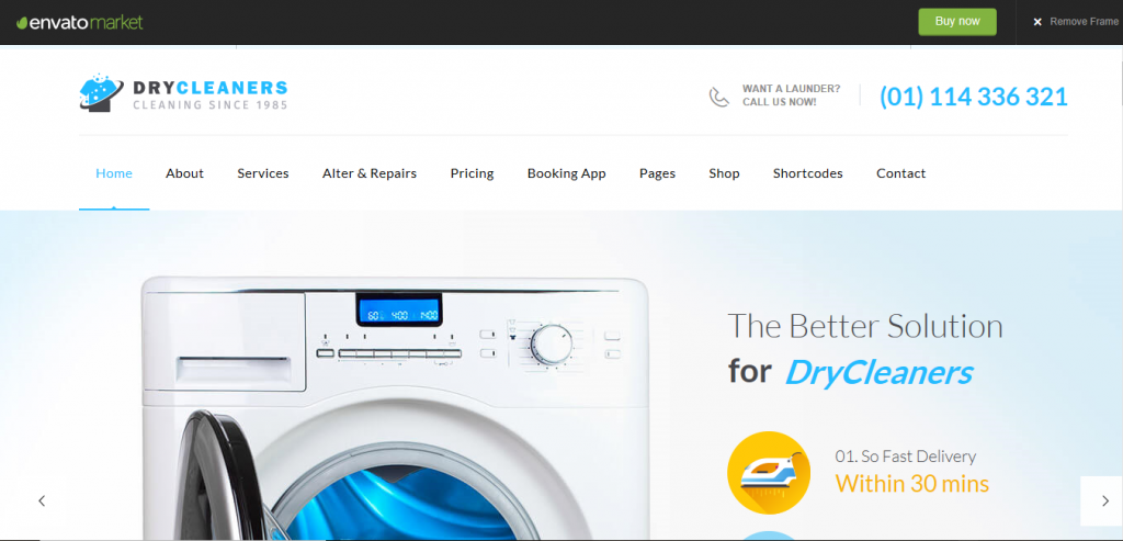5 Best Laundry Dry Cleaning Services Wordpress Theme You Should Know! - SmartDataSoft