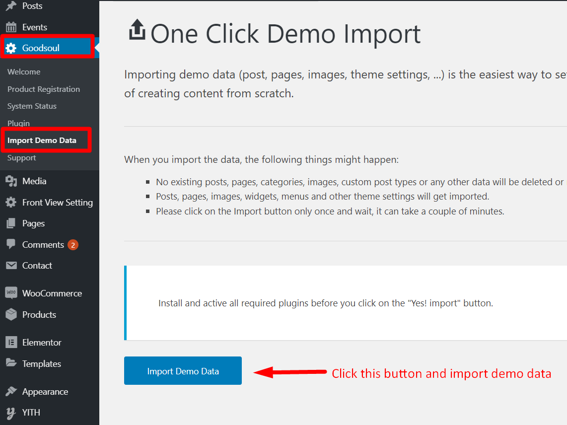 Import demo data | SmartDataSoft
