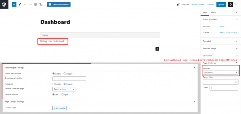 Dashboard Page Setup - SmartDataSoft