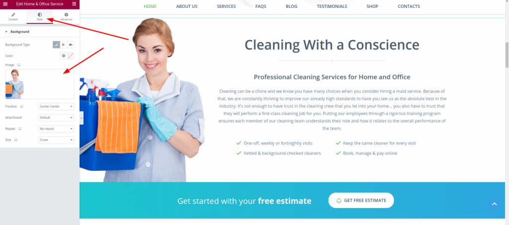 How Can I Change lady With Bucket Background Image SmartDataSoft
