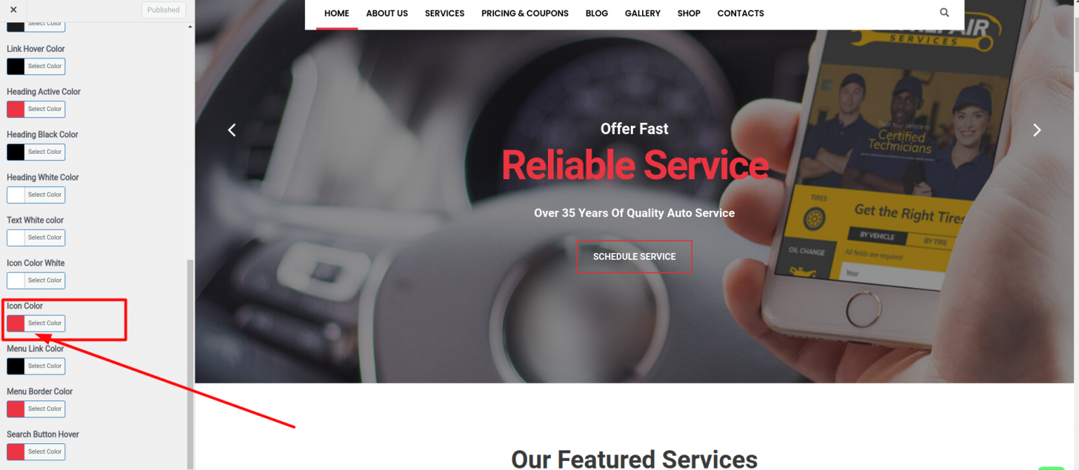 How to change icon color? - SmartDataSoft