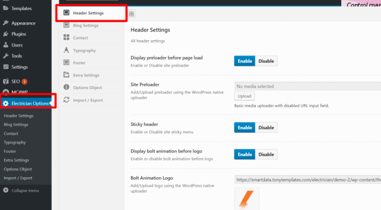 Electrician Header Logo - SmartDataSoft