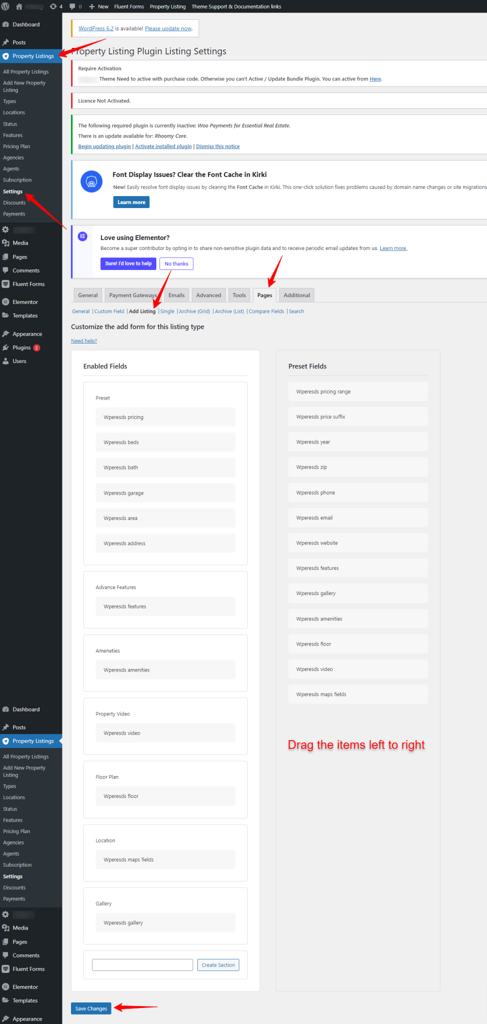How can i remove add listing items - SmartDataSoft